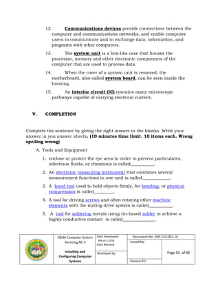 CSS NC II learning Module | PDF