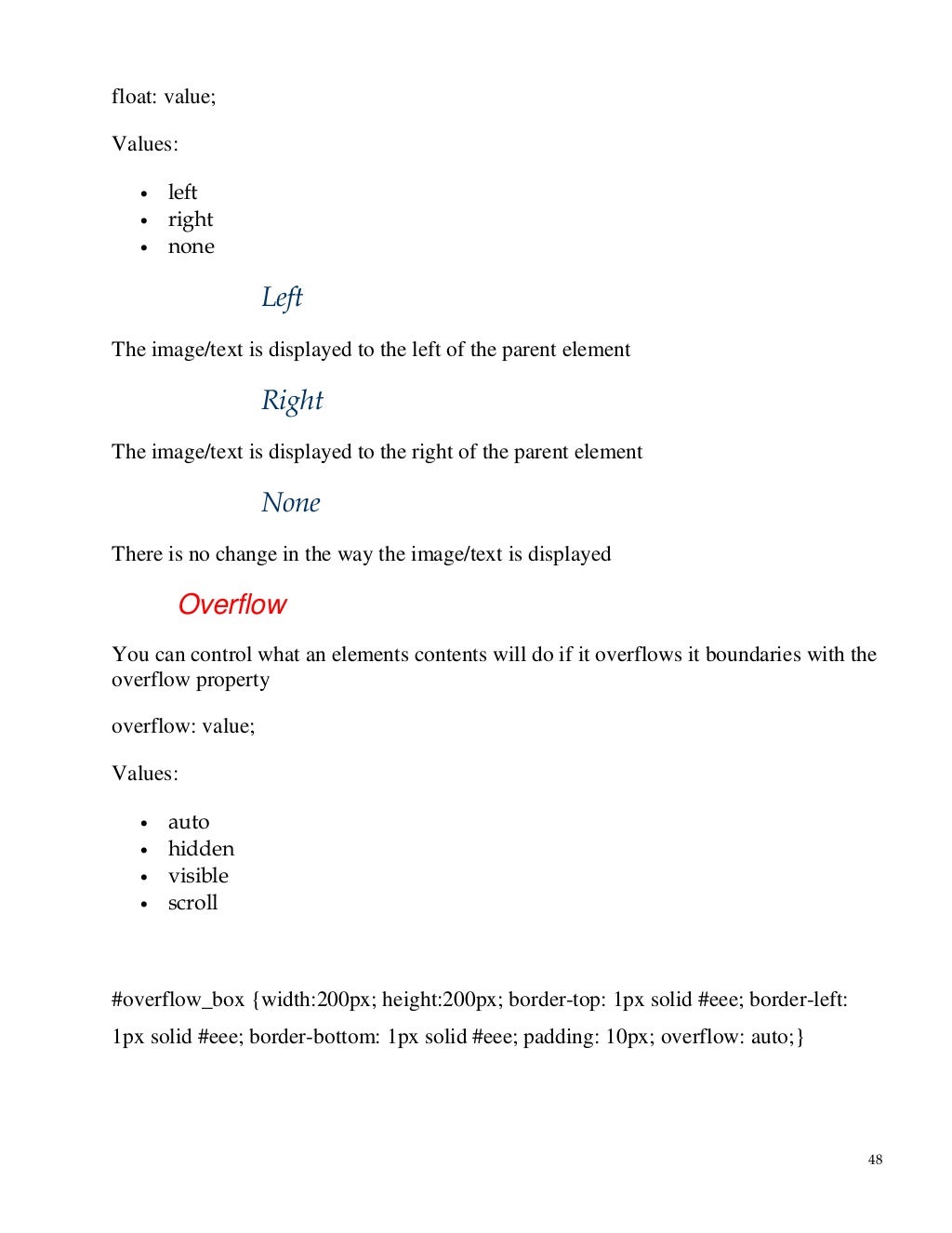 Css notes