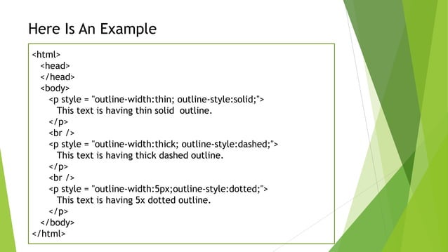 Css outlines | PPT