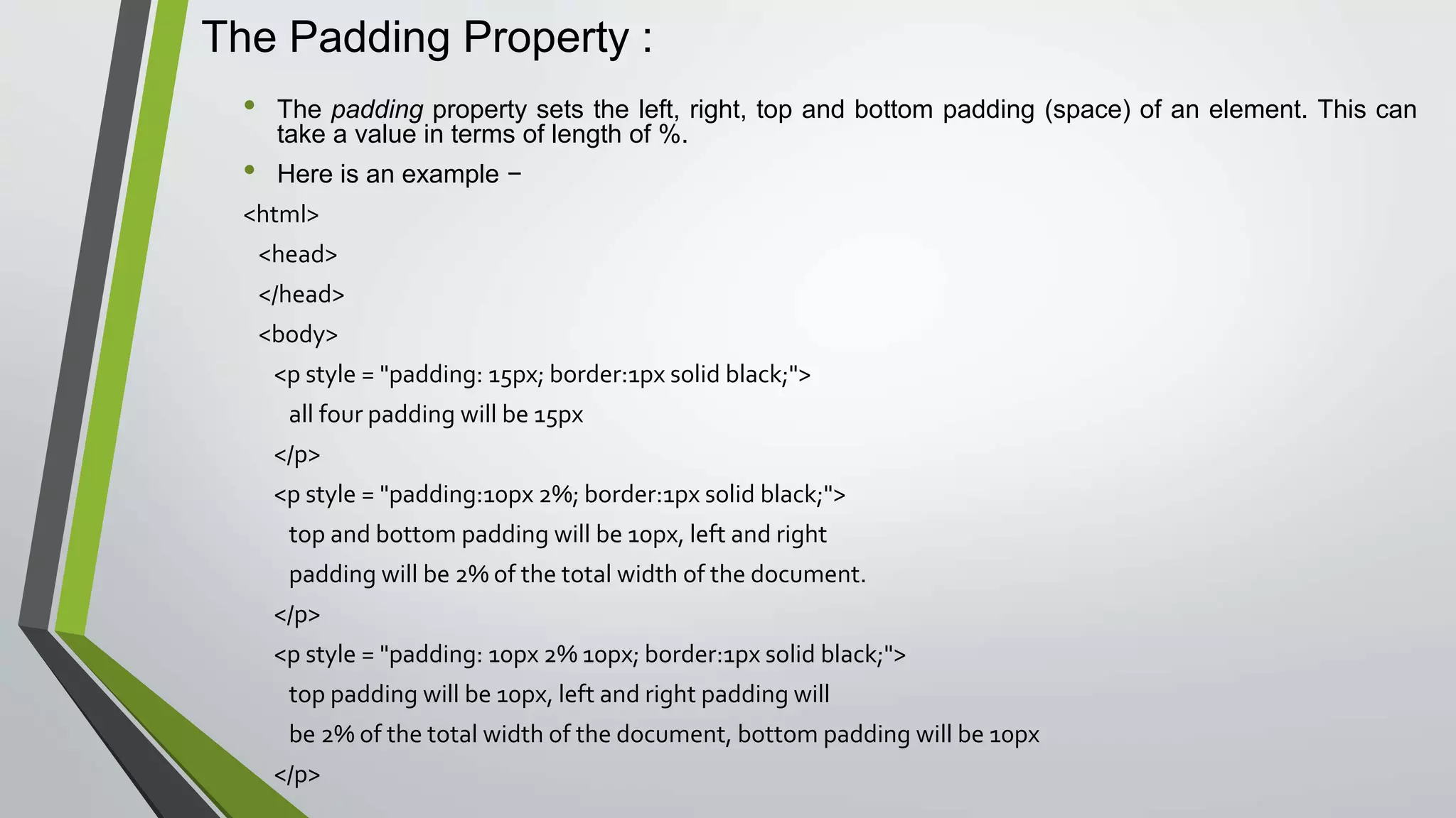 Css padding | PPT