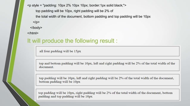 Css padding | PPT