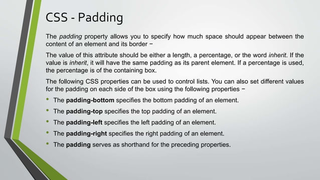 Css padding | PPT