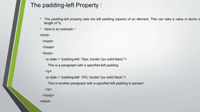 Css padding | PPT