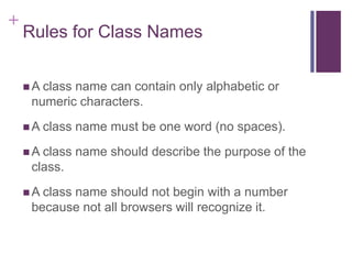 CSS Selectors and Fonts | PPT
