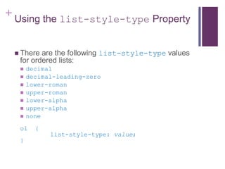 CSS Selectors and Fonts | PPT