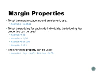 CSS Box Model | PPTX | Web Design and HTML | Internet