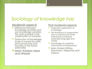 Sociology of Knowledge | PPT