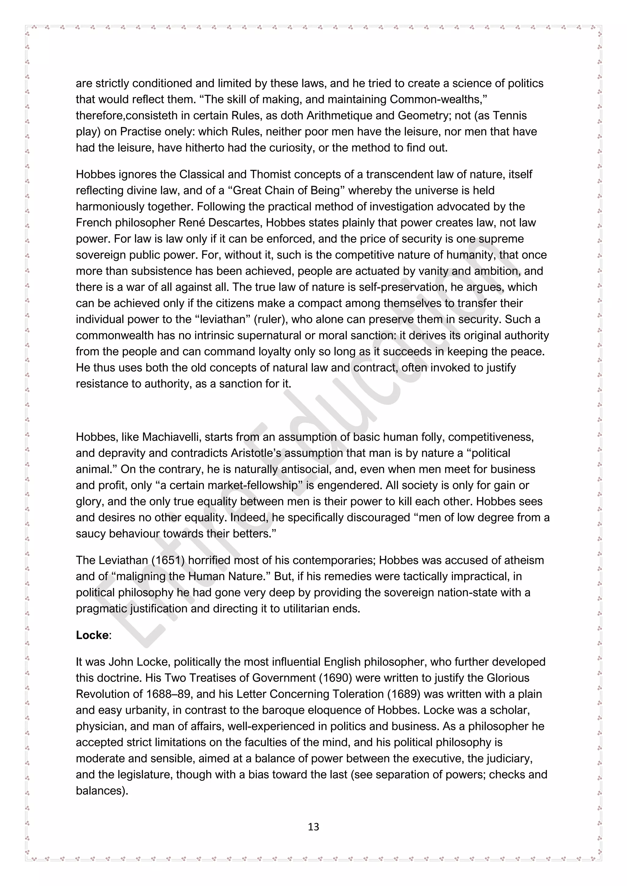 Css Political Science Notes i | PDF