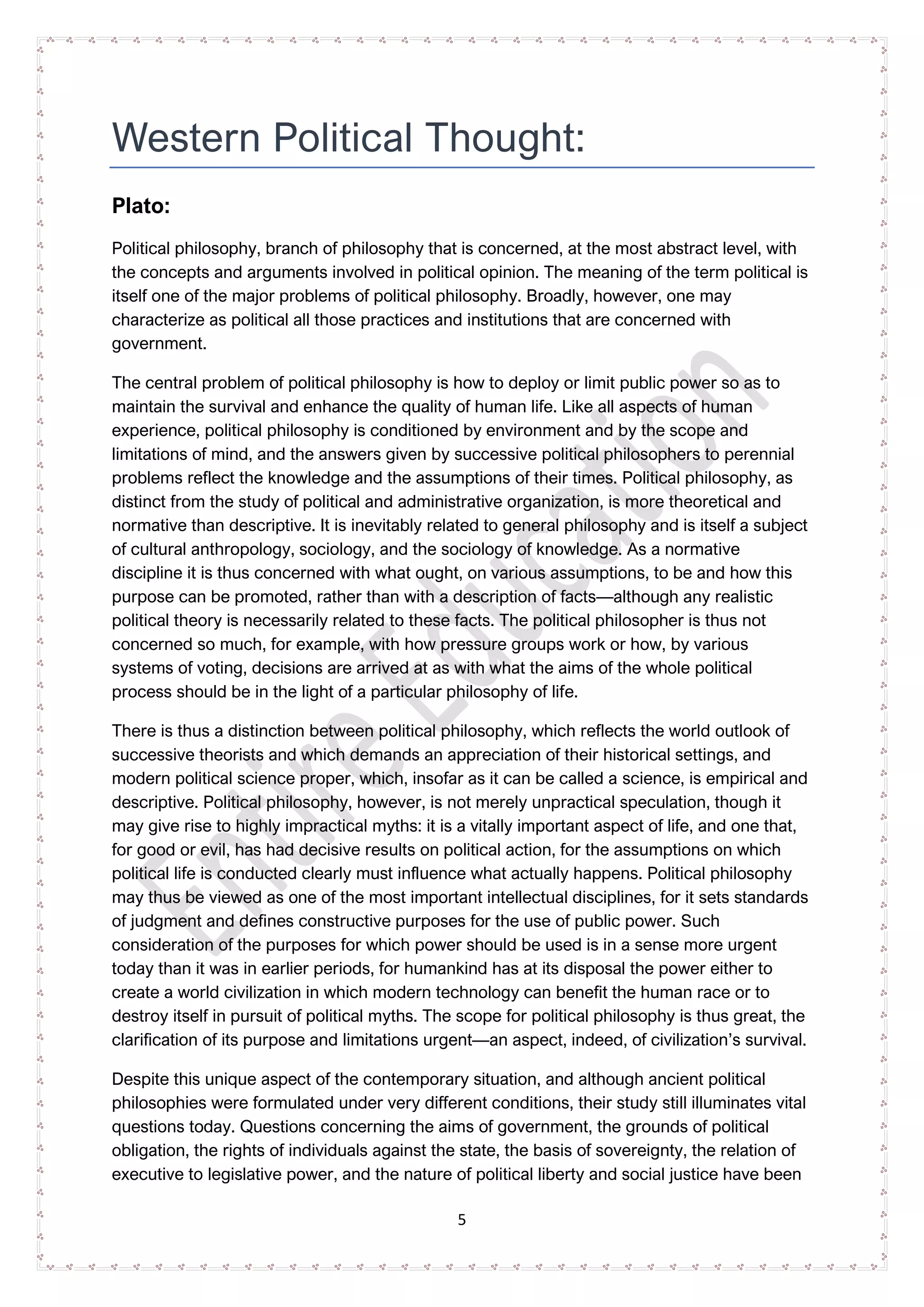 Css Political Science Notes i | PDF