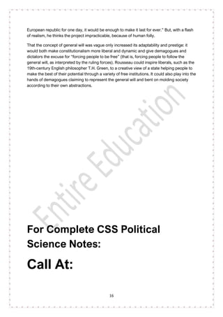 Css Political Science Notes i | PDF