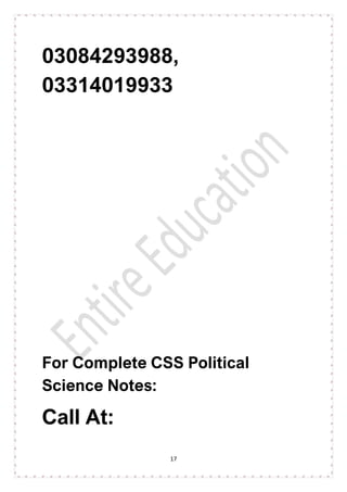 Css Political Science Notes i | PDF