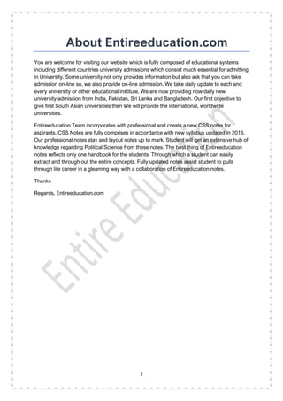 Css Political Science Notes i | PDF