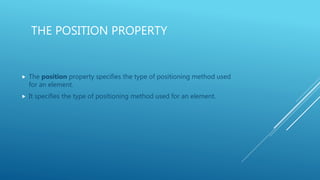 Css position property | PPTX