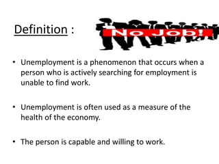 unemployment | PPTX