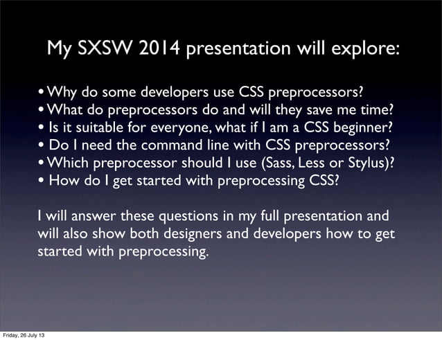 Css pre-processors myths | PPT