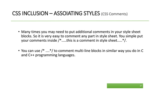 Complete Lecture On Css Presentation Ppt