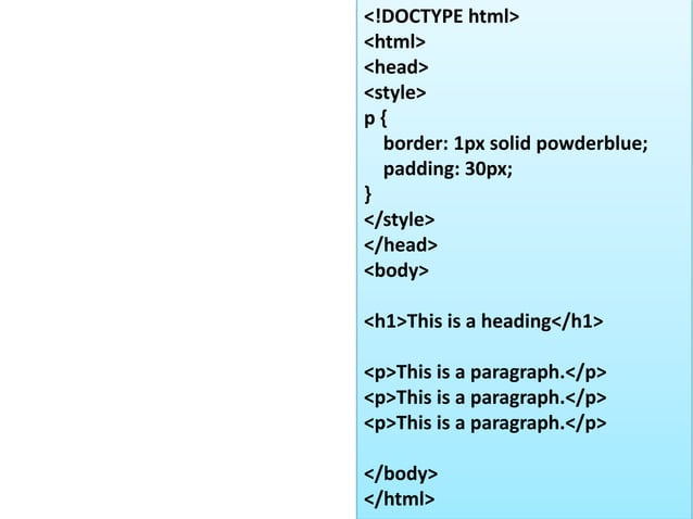 Css presentation introdution with sample basic projects | PDF