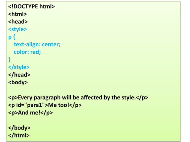 Css presentation introdution with sample basic projects | PDF