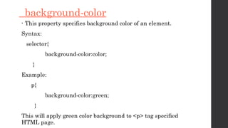CSS Properties and Values with responsive design | PPT