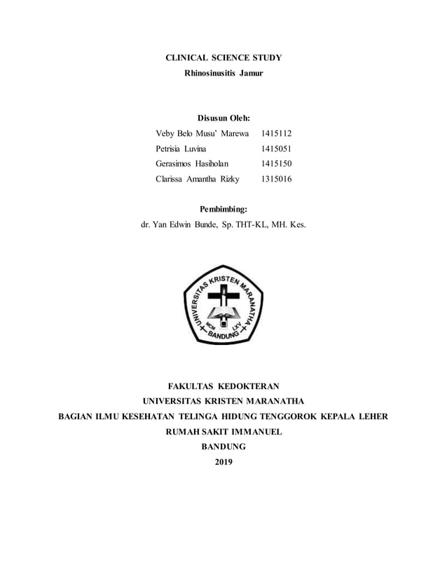 Css rhinosinusitis jamur - Petrisia Luvina | PDF