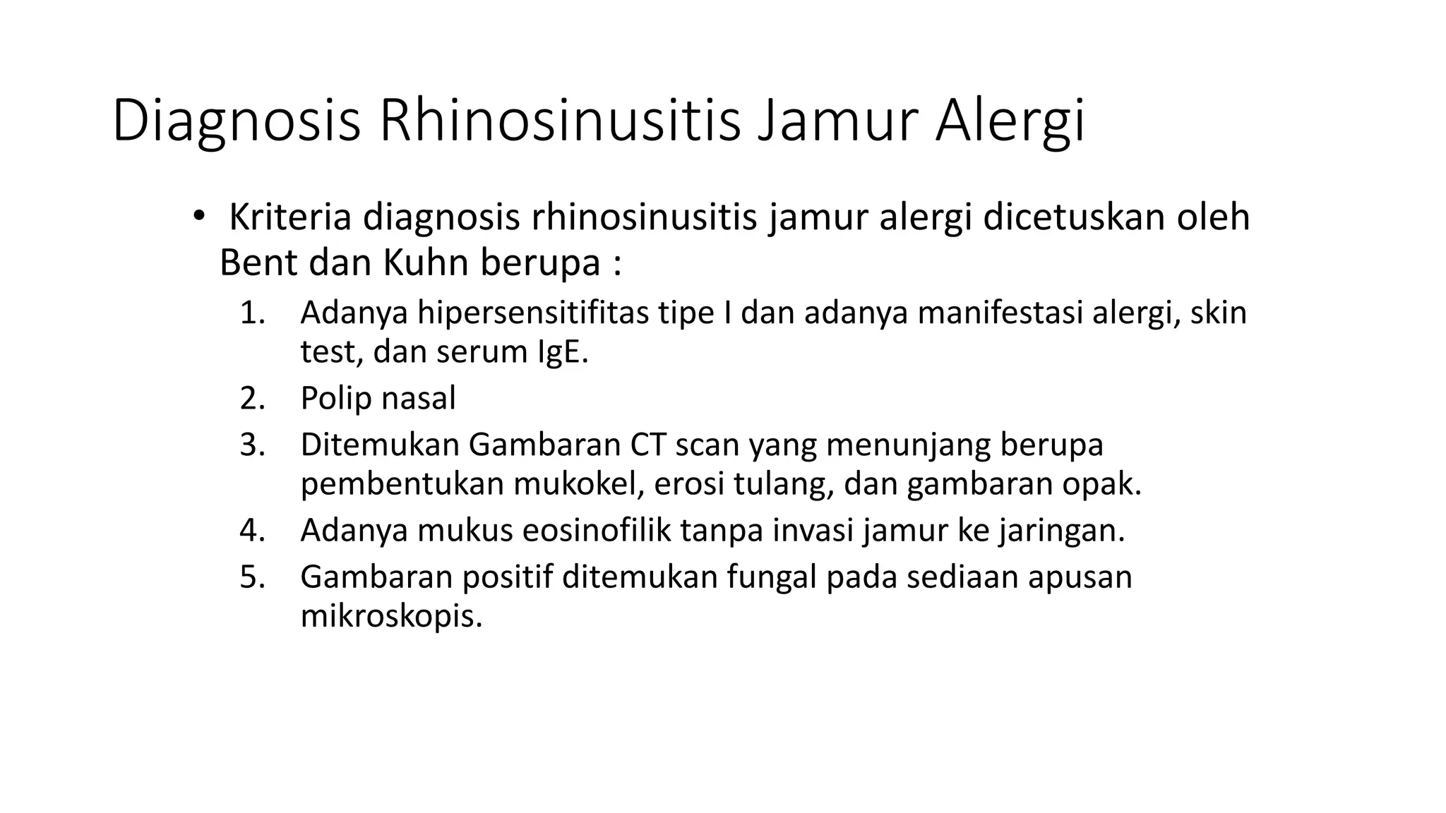 Powerpoint CSS Rhinosinusitis Jamur (Gerasimos Hasiholan) | PPTX