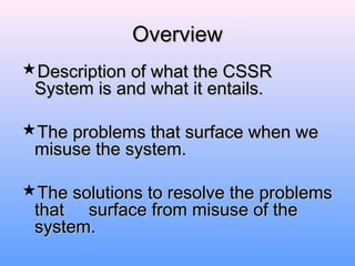 CSSR presentation | PPT