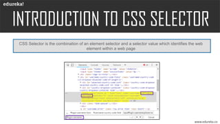 CSS Selector in Selenium WebDriver | Edureka | PDF