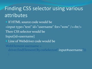 Css selector - BNT 11 | PPT