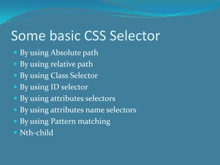 Css selector - BNT 11 | PPT