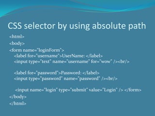 Css selector - BNT 11 | PPT