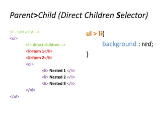 Css selectors | PDF | Web Development | Internet