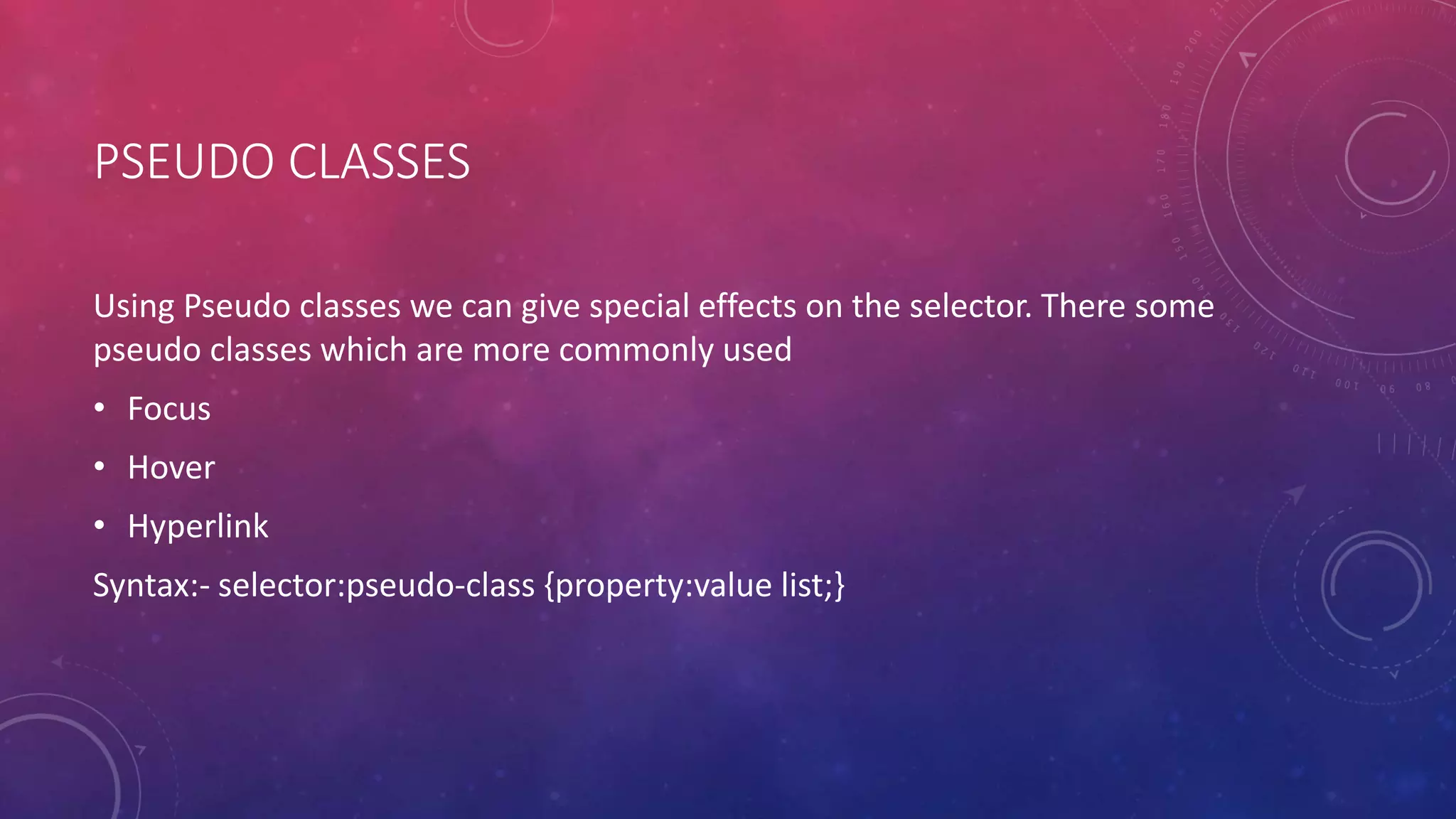 Css selectors | PPTX