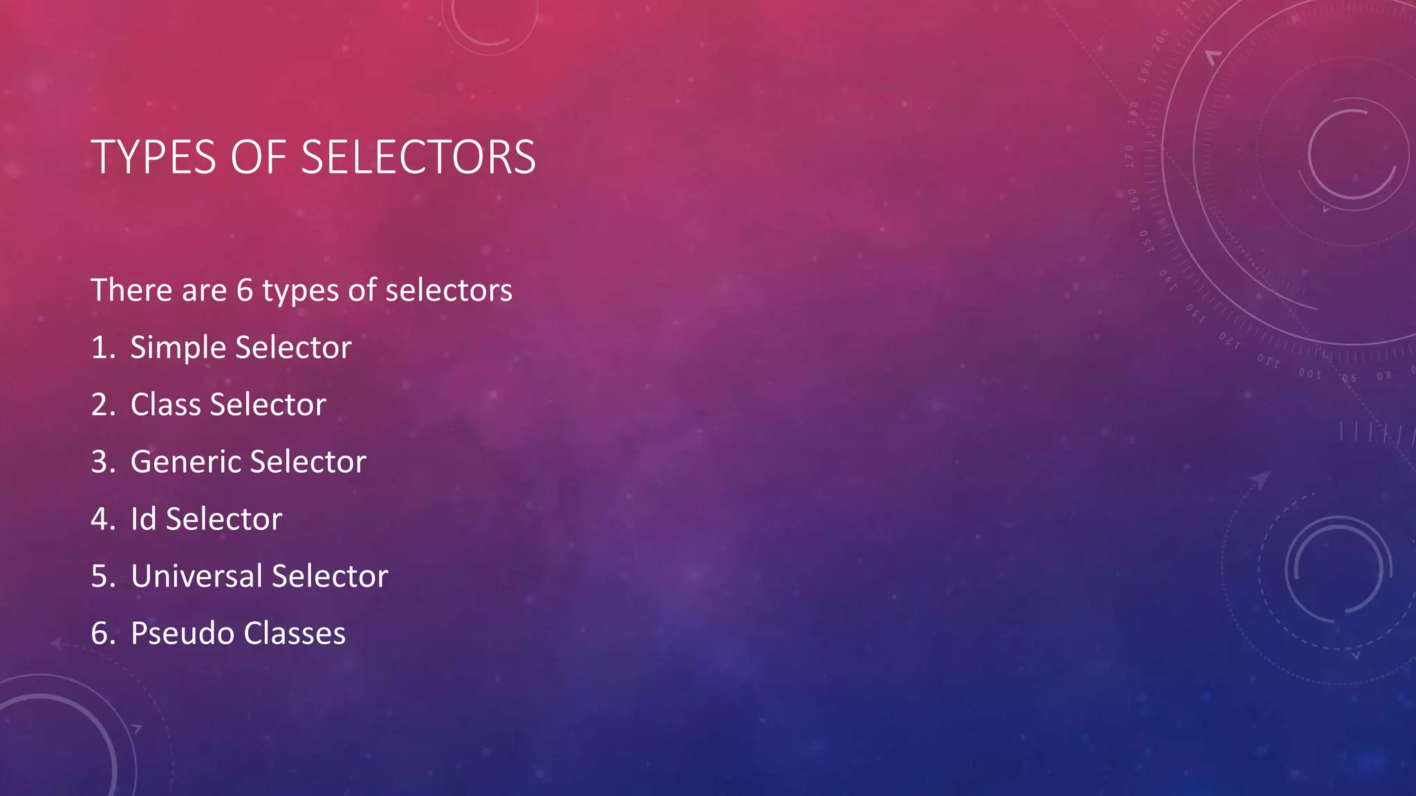 Css selectors | PPTX