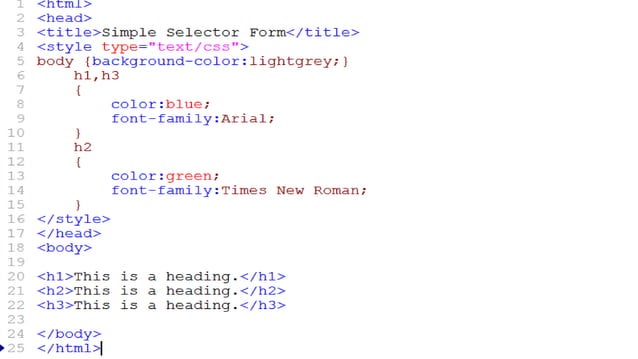 Css selectors | PPTX | Web Design and HTML | Internet