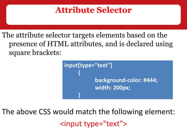 Css selectors | PPTX