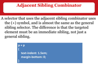 Css selectors | PPTX