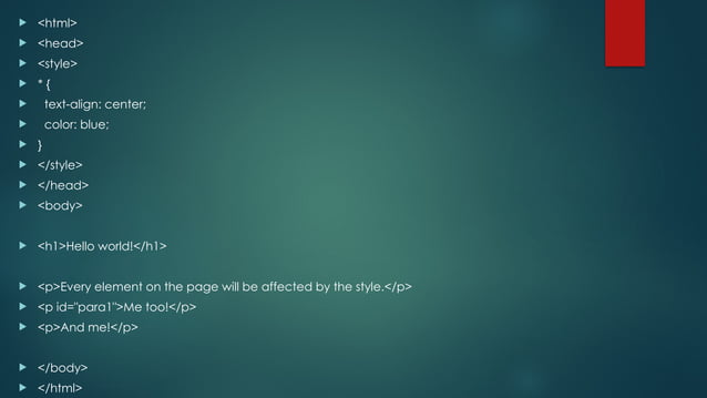 CSS selectors and their types and their examples in css.pptx