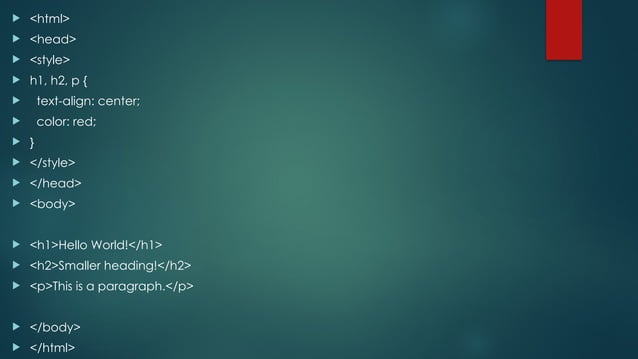 CSS selectors and their types and their examples in css.pptx