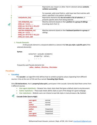 Web 2 | CSS - Cascading Style Sheets | PDF