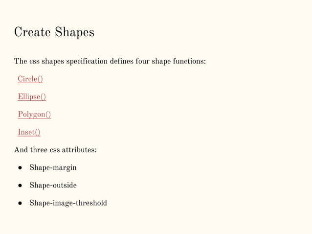 Css shapes | PPT