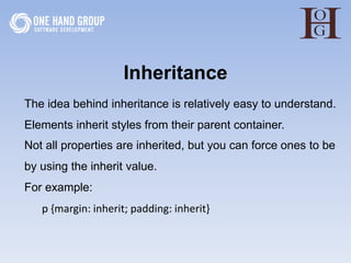 Css specificity inheritance and the cascade things you should know | PPTX