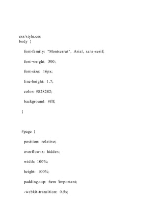 cssstyle.cssbody { font-family Montserrat, Arial, sa | PDF