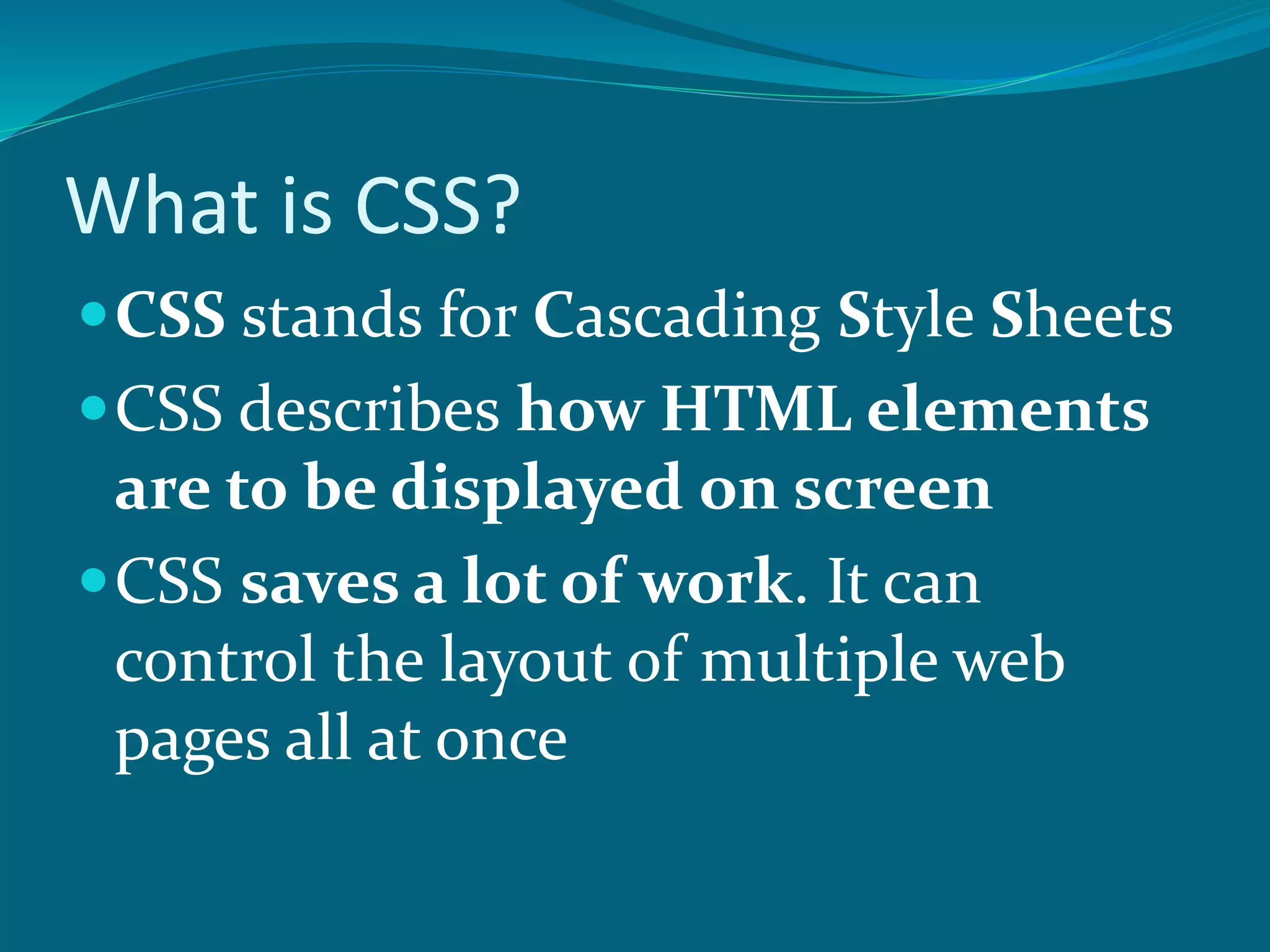 CSS Cascade Style Sheet | PPT