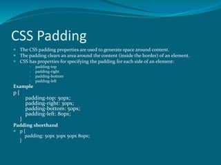 CSS Cascade Style Sheet | PPT