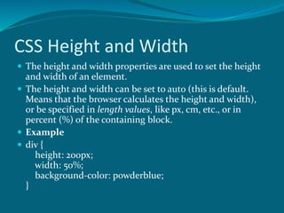 CSS Cascade Style Sheet | PPT