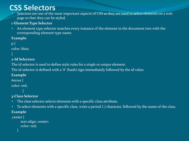 CSS Cascade Style Sheet | PPT
