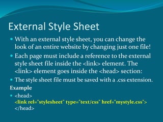 CSS Cascade Style Sheet | PPT