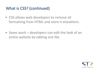 CSS Stylesheet Training | PPTX