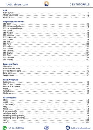 CSS syllabus | PDF | Web Development | Internet