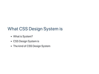 Css system | PPT